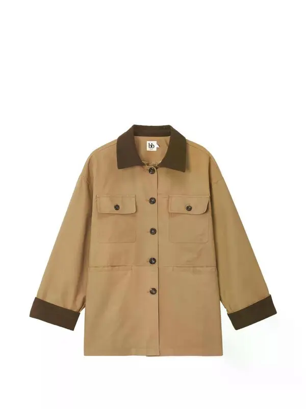B+AB Corduroy-collar Patch-pocket Jacket - Brown