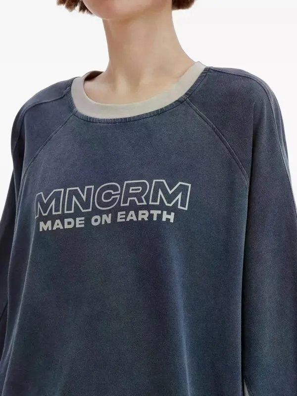 MINI CREAM Logo-print Panelled Sweater