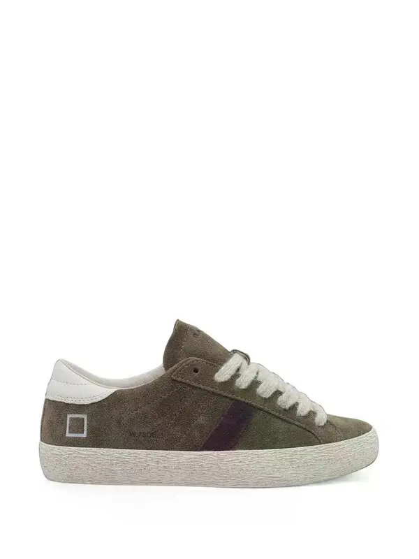 D.a.t.e. Hill Low Suede Contrast Stripe Sneakers - Brown