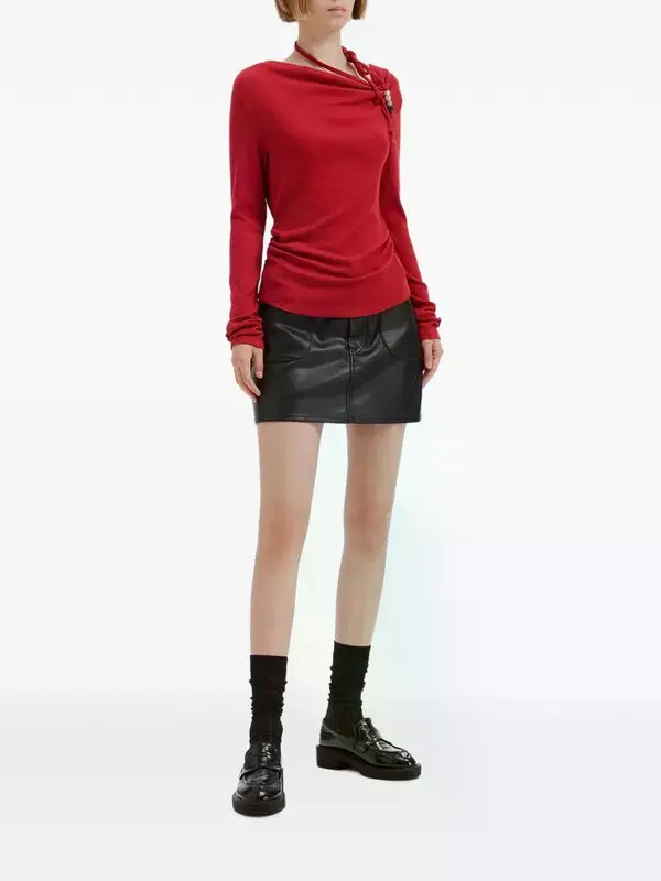 B+AB Bead-embellished Ruched Blouse