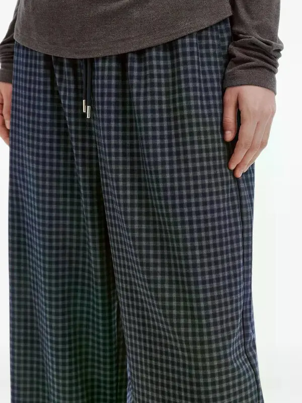 B+AB Drawstring Gingham Check Trousers