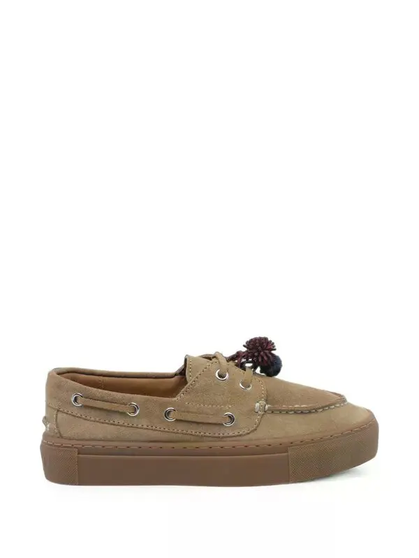 D.a.t.e. Suede Pompom Loafers