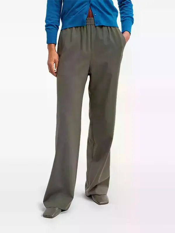 Tibi Charles Elasticated-waistband Trousers - Grey