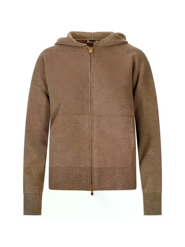 Agnona Cashmere Zip-up Jacket - Brown