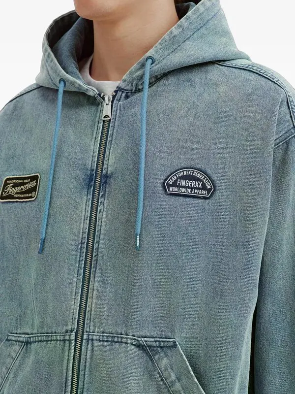 FINGERCROXX Logo-patch Zip-up Hoodie