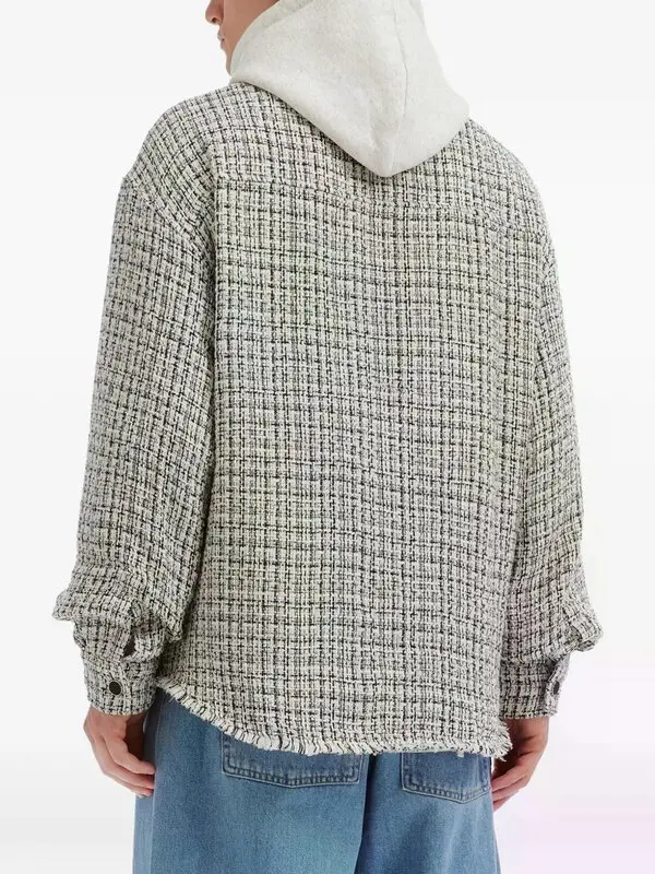 MUSIUM DIV. Tweed-effect Hooded Jacket