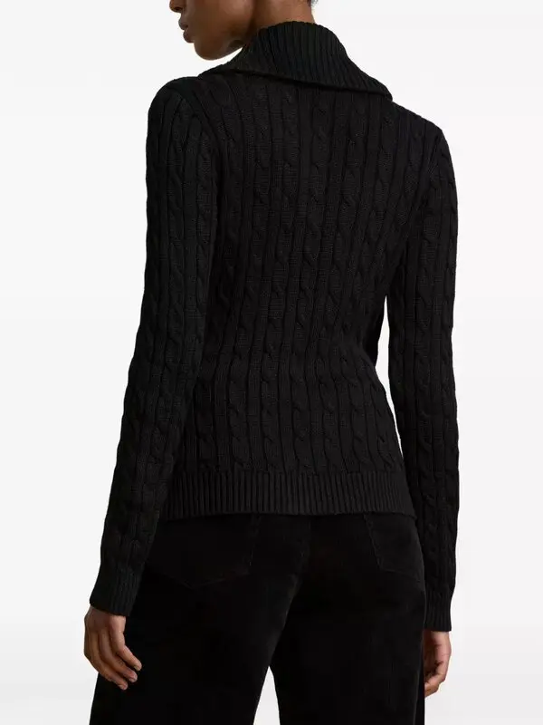Ralph Lauren Cable-knit Shawl-collar Sweater