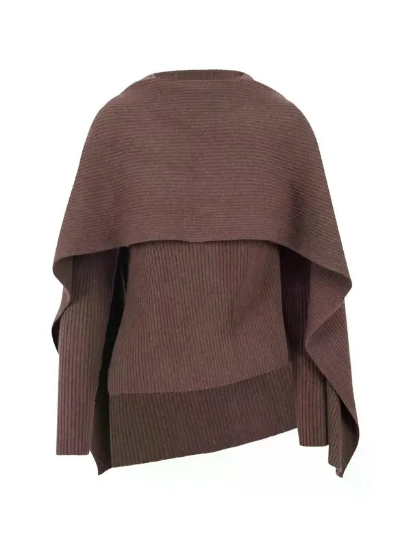 Christian Wijnants Kovira Layered Ribbed Sweater - Brown