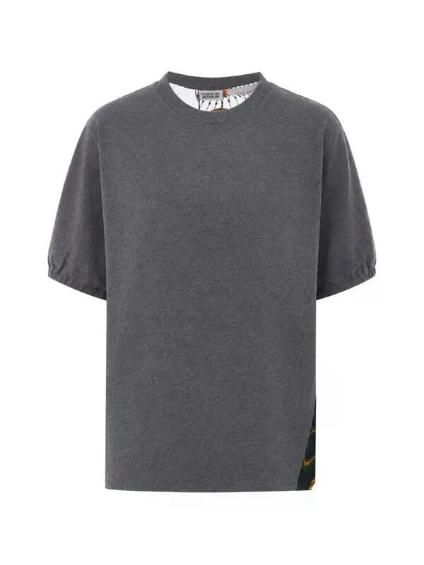 Essentiel Antwerp Graphic-print Panelled T-shirt - Grey