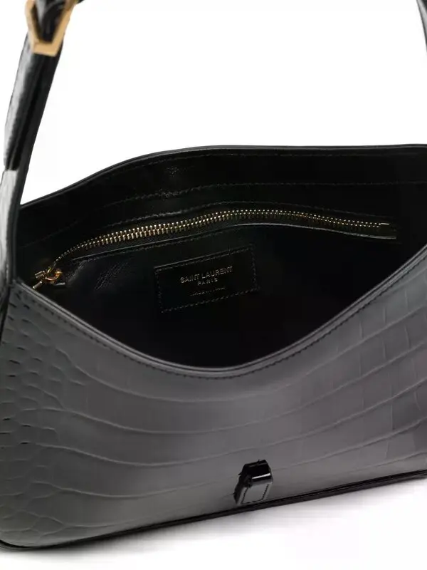 Saint Laurent Le 5 À 7 Crocodile-embossed Shoulder Bag