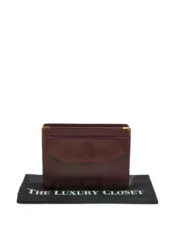 Cartier Must De Leather Clutch Bag