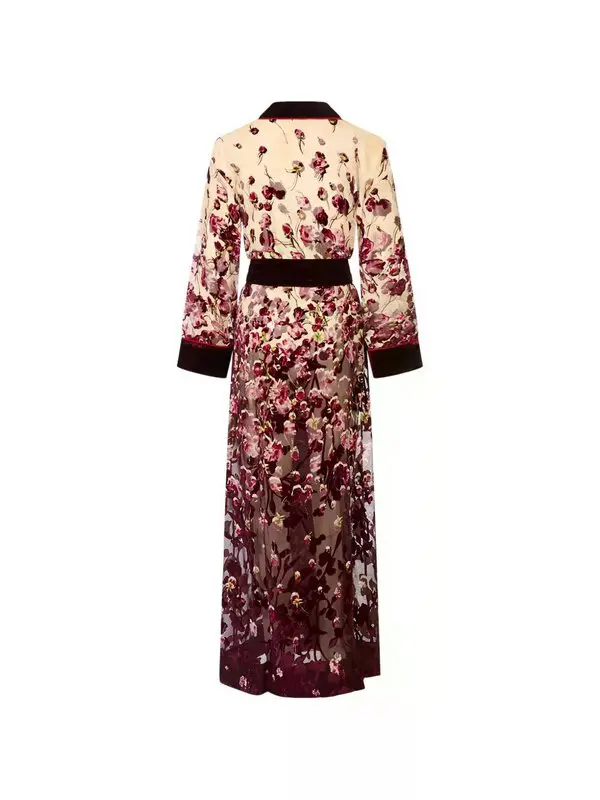 F.R.S FOR RESTLESS SLEEPERS Empusa Devoré Velvet Robe - Neutrals