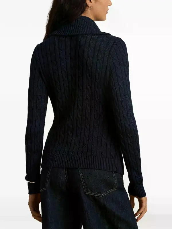 Ralph Lauren Cable-knit Shawl-collar Sweater