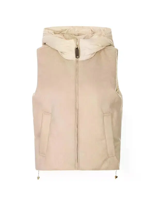 Max Mara Quilted Hooded Gilet - Neutrals