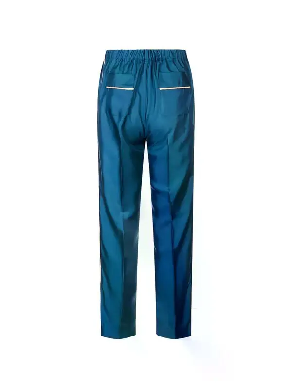 F.R.S FOR RESTLESS SLEEPERS Etere Silk Twill Trousers - Blue