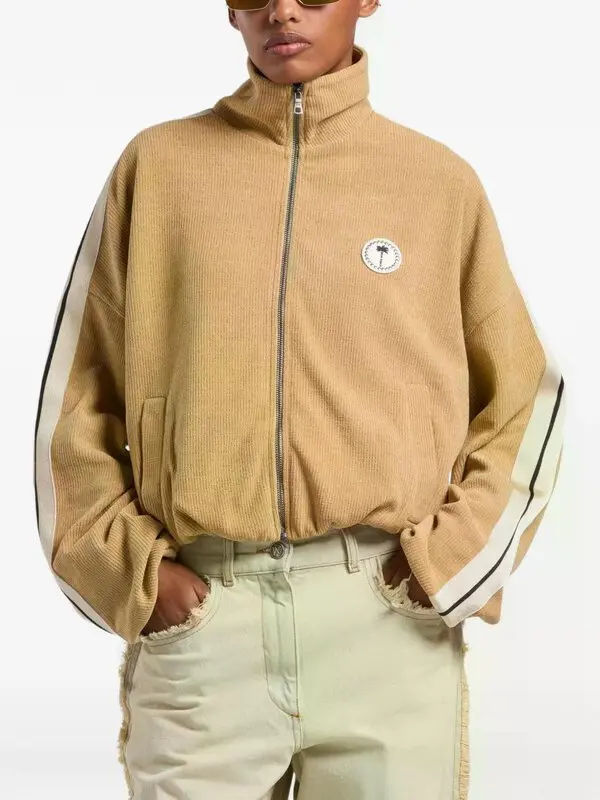 Palm Angels Chenille Stripe Detail Track Jacket