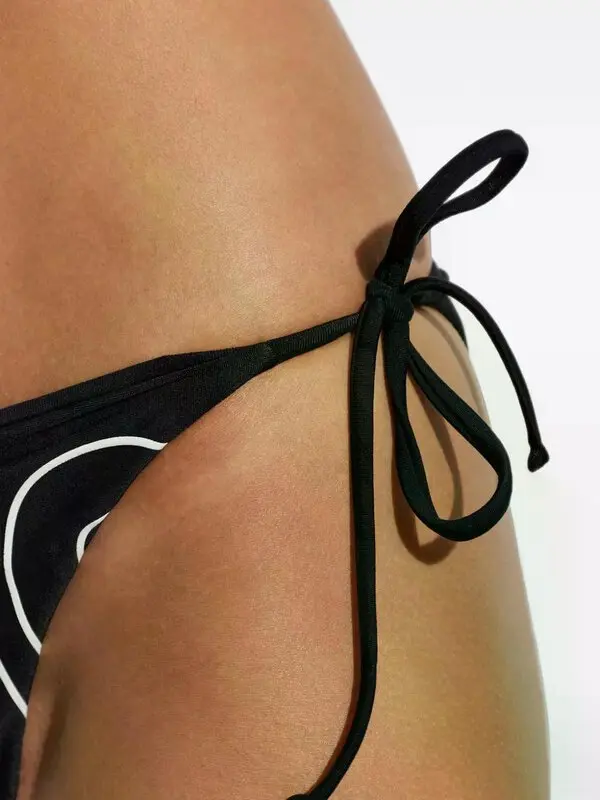 Moschino Logo-print Side-tie Bikini Bottoms