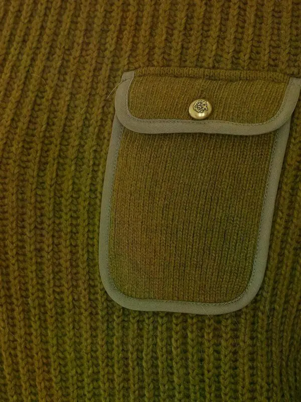 Pinko Ribbed Knit Sweater With Chest Pocket