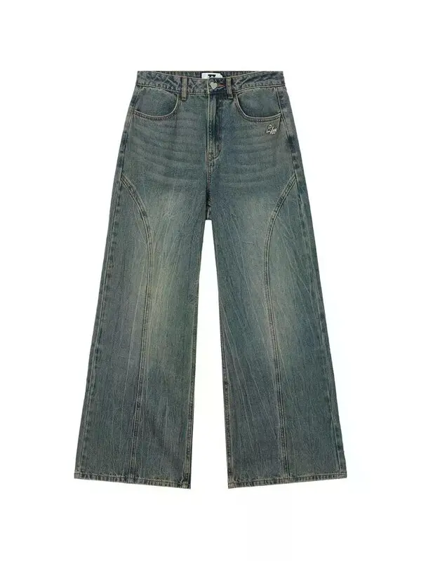 Izzue Seam-detail Wide-leg Jeans