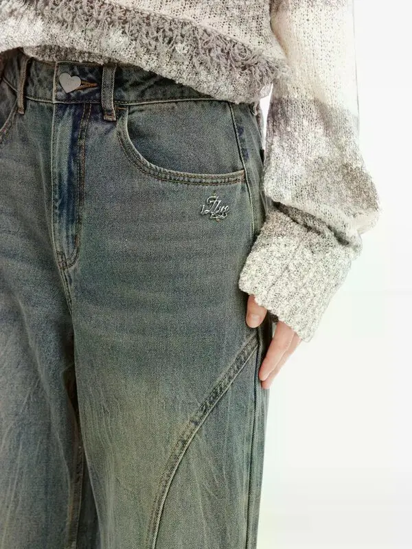 Izzue Seam-detail Wide-leg Jeans