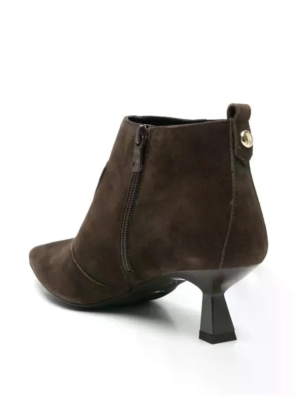 NEROGIARDINI Pointed-toe Suede Ankle Boots - Brown