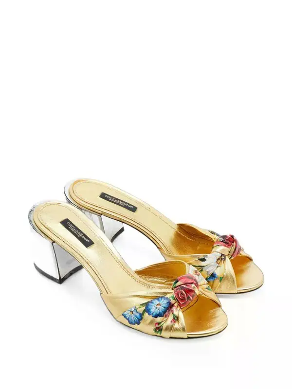 Dolce & Gabbana Keira Knot-detail Floral Print Sandals