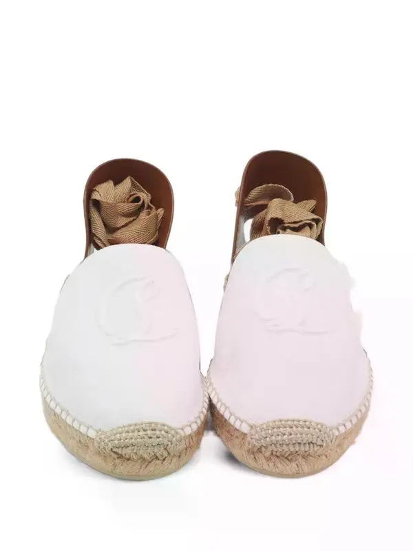 CHRISTIAN LOUBOUTIN Nanou Ankle-tie Flat Espadrilles