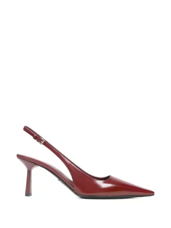Prada Pointed-toe Slingback Pumps - Red
