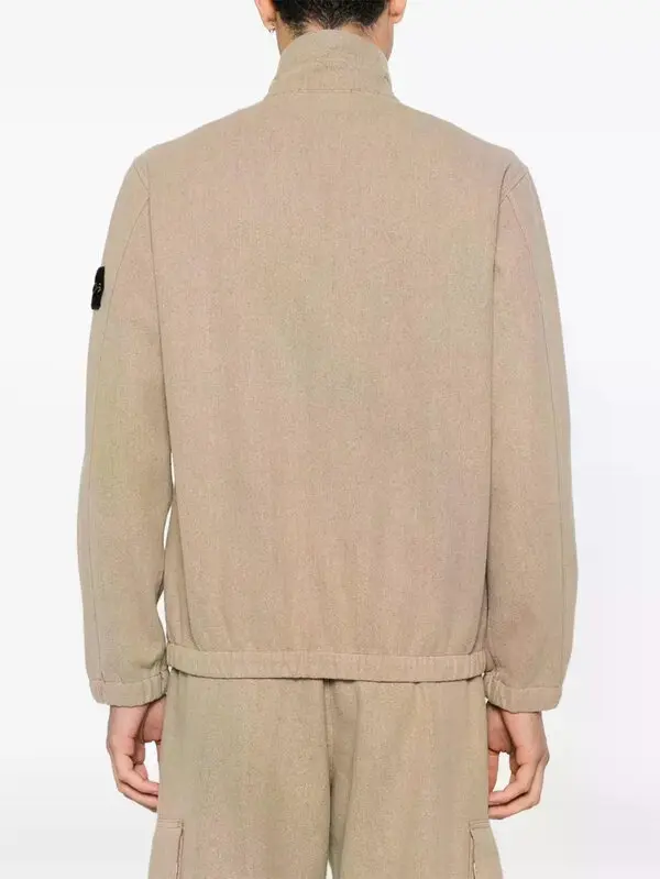 Stone Island Logo Patch Zip-up Jacket