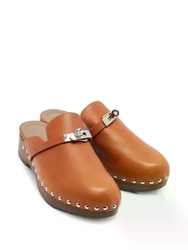 Hermès Carlotta Leather Mules
