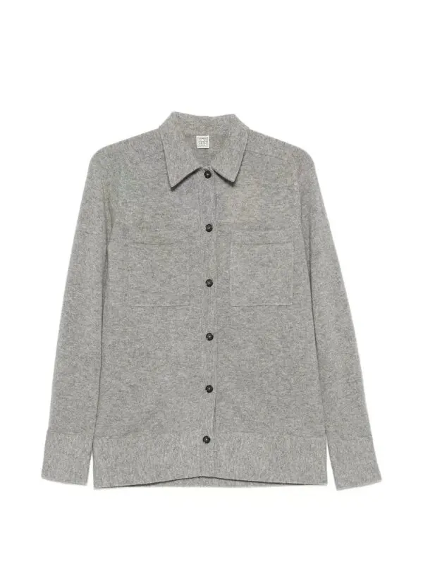 TOTEME Patch-pocket Knitted Shirt - Grey