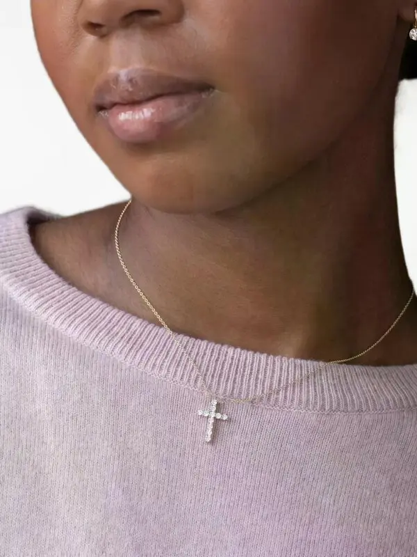 Kwiat 18k Yellow Diamond Cross Pendant Necklace