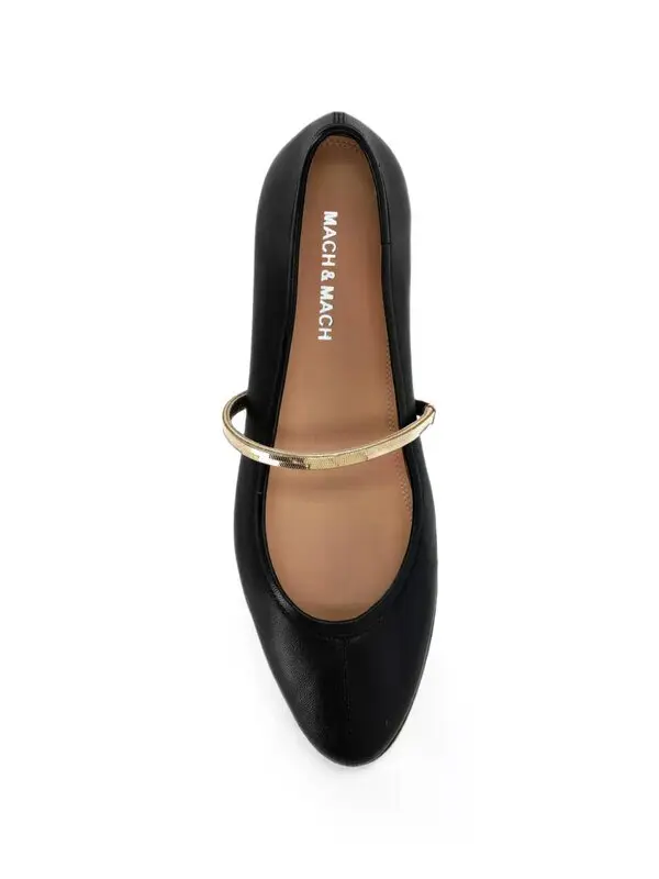 Mach & Mach Strap-detail Ballet Flats