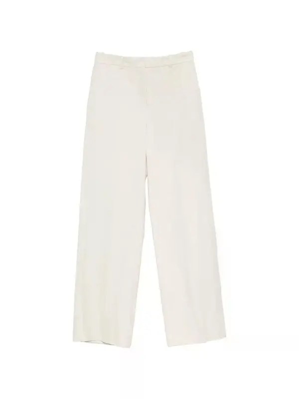 JOSEPH Mitae Cotton-twill Tailored Trousers - Neutrals