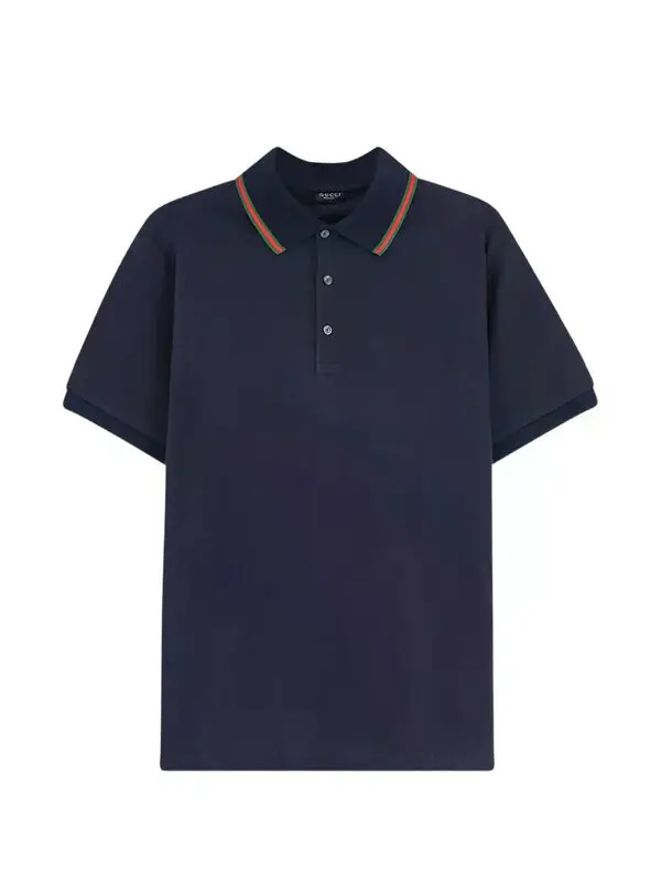Gucci Nastro Web Polo Shirt - Blue