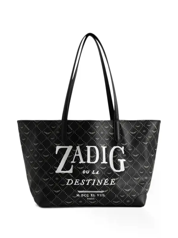 Zadig&Voltaire Z Shopper Xl Monogram Book Tag Bag - Black