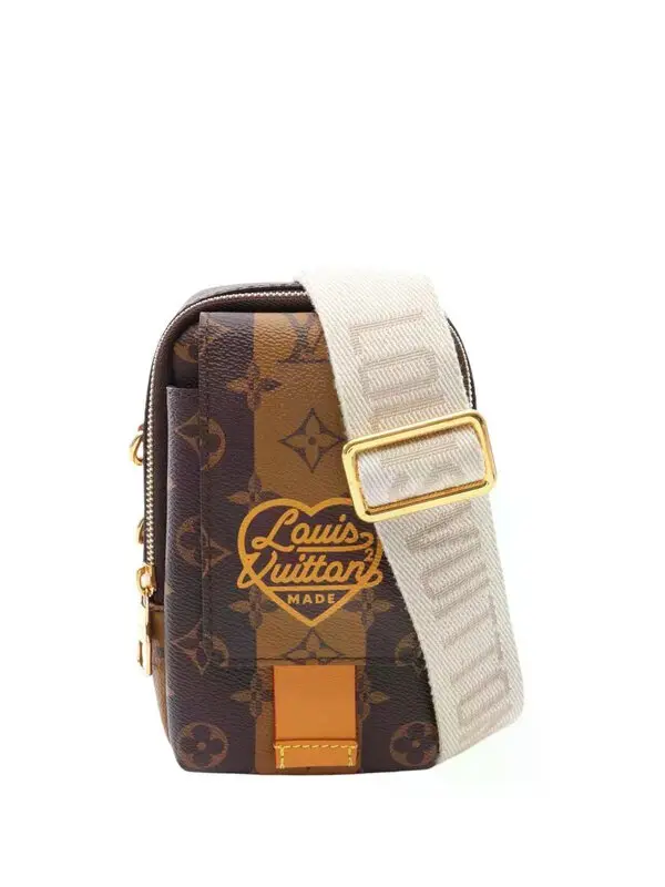 LOUIS VUITTON Monogram Reverse Double Phone Pouch Crossbody Bag