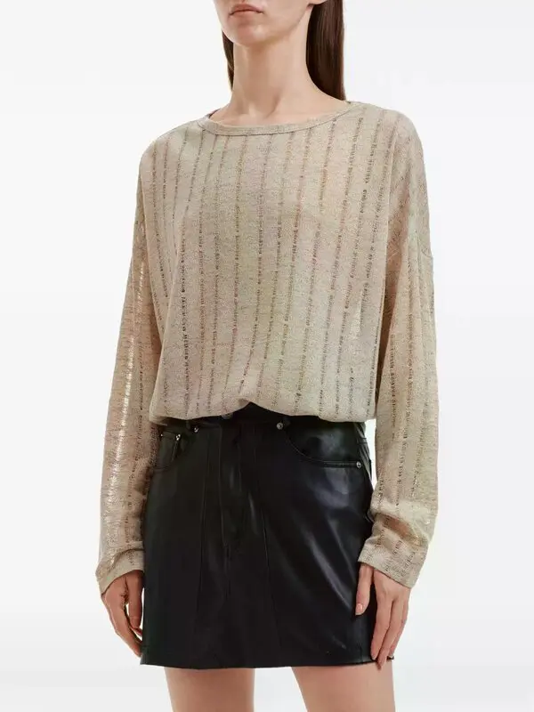 B+AB Distressed Knit Sweater