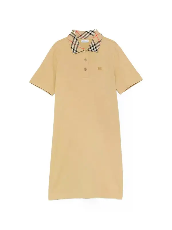 Burberry Check-pattern Polo Dress - Neutrals