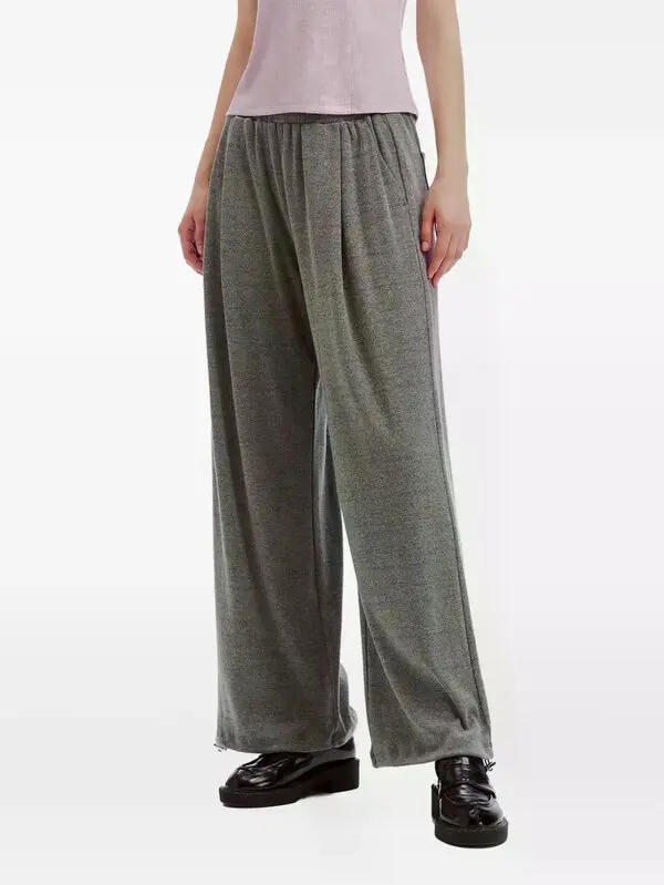 B+AB Pleated Wide-leg Track Pants - Grey