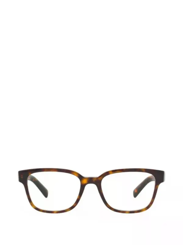 Prada Tortoiseshell-effect Rectangle-frame Glasses - Brown