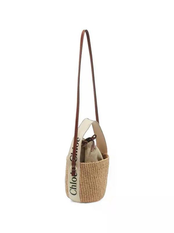 Chloé Small Woody Raffia Bucket Bag