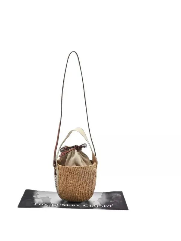 Chloé Small Woody Raffia Bucket Bag