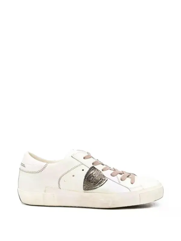 Philippe Model Prsx Logo-patch Sneakers - Neutrals