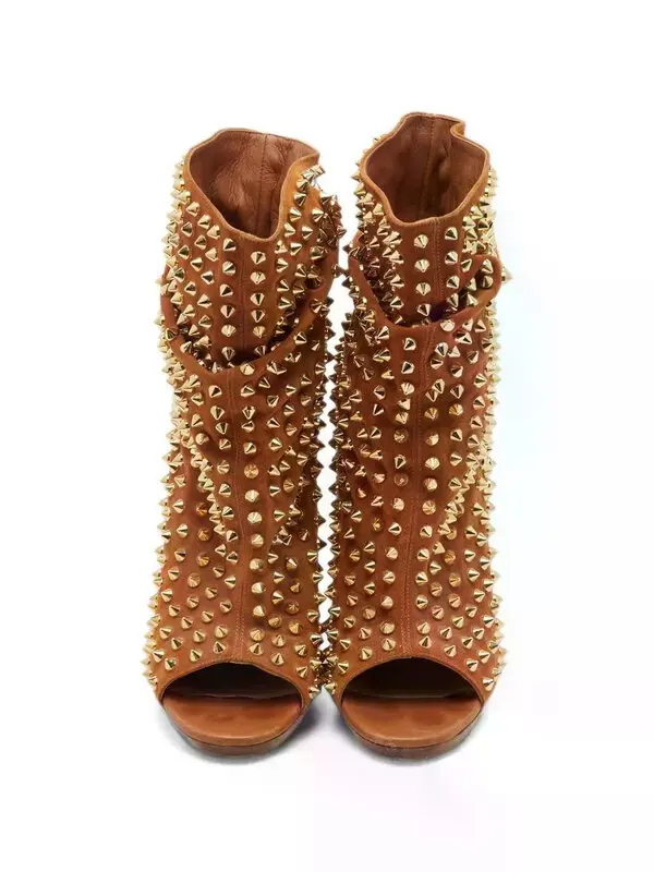 CHRISTIAN LOUBOUTIN Guerilla Spiked Suede Ankle Boots