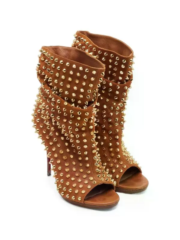 CHRISTIAN LOUBOUTIN Guerilla Spiked Suede Ankle Boots