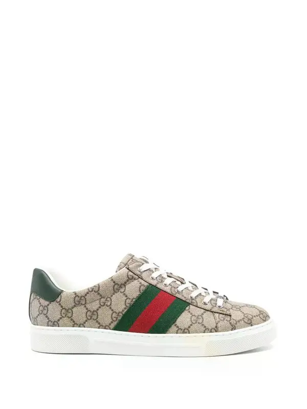 Gucci Gg Supreme Ace Sneakers - Neutrals