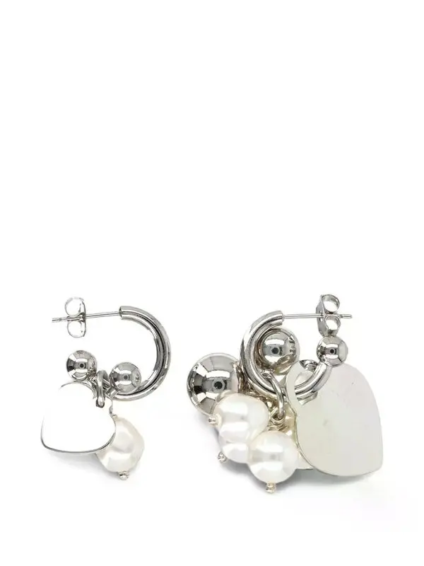 JUSTINE CLENQUET Abbey Heart-pendant Hoop Earrings