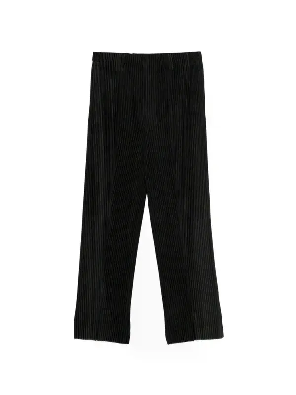 Issey Miyake Pleated Slit-hem Trousers
