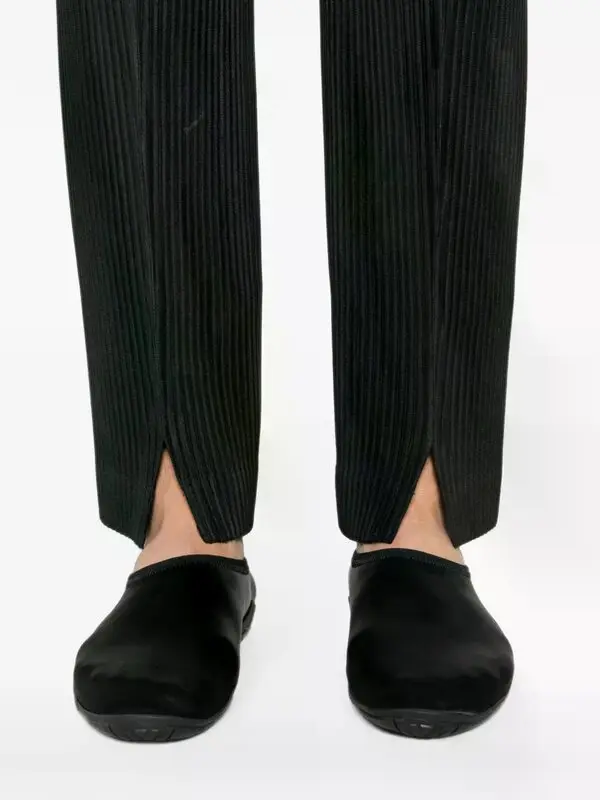Issey Miyake Pleated Slit-hem Trousers
